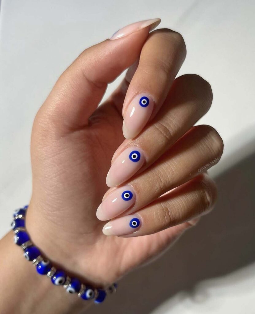 34 Mesmerizing Evil Eye Nails to Add Mystical Vibes to Your Next ...