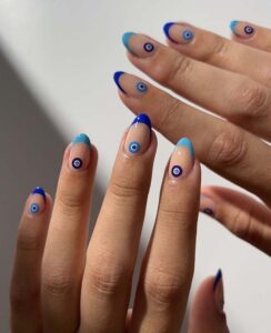 34 Mesmerizing Evil Eye Nails to Add Mystical Vibes to Your Next ...