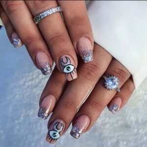 34 Mesmerizing Evil Eye Nails to Add Mystical Vibes to Your Next ...