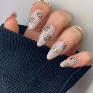 40+ Cutest Smiley Face Nails That Promise a Good Mood - ALLURE OF BEAU